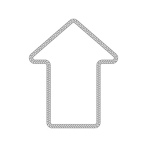 로프 테두리 화살표 패턴 프레임 벡터 일러스트 레이 션 프리미엄 벡터