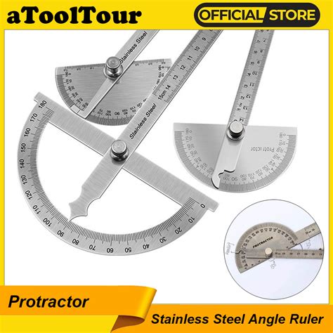 Protractor Angle Meter Measure Ruler Metal Finder 180 Degree Guage