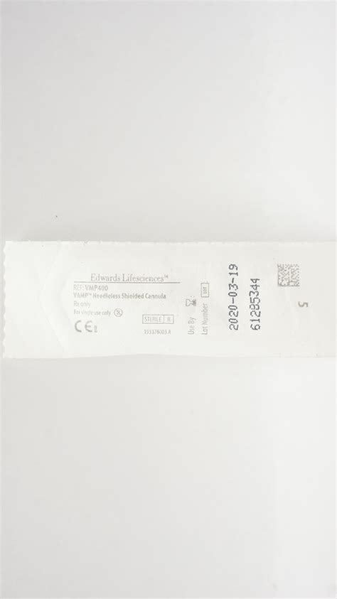 Edwards Lifesciences Vmp400 Vamp Ndleless Shielded Cannula X