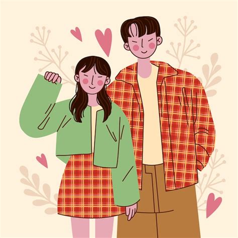 커플 일러스트 이미지 Freepik에서 무료 다운로드