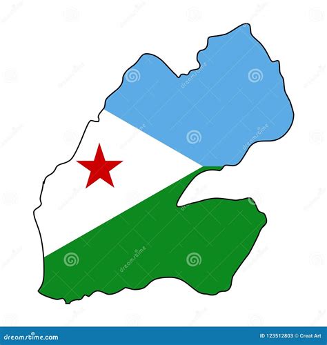 Djibouti Map Of Djibouti Vector Illustration Stock Vector