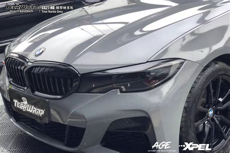宝马3系汽车改色贴膜TeckWrap美国秃鹰 CG27 HD钢琴纳多灰
