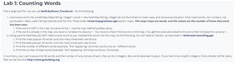 Solved Lab 1 Counting Words Pick A Large Text File You Can