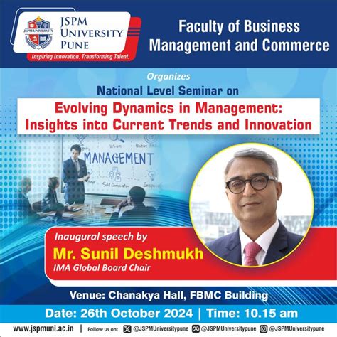 Jspmuniversity Nationalseminar Leadership Managementtrends Jspm