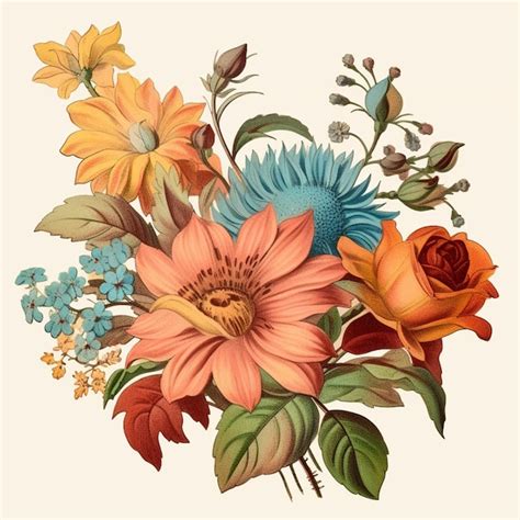 Imágenes De Ilustraciones Flores Vintage Descarga Gratuita En Freepik