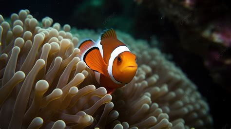 白色海葵和橙色海葵附近的小丑魚 小丑魚海葵沖繩 高清攝影照片背景圖片和桌布免費下載
