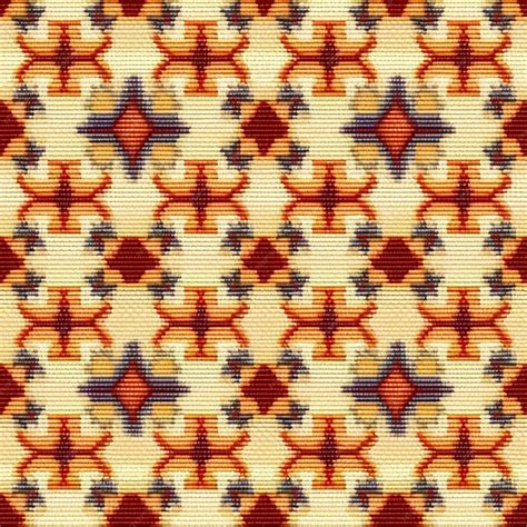 Premium Ai Image A Cross Stitch Pattern Of A Red And Yellow Geometric