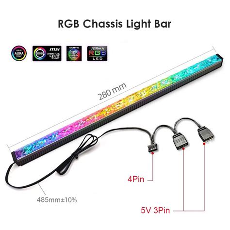 Pc Case Led Light Bar Pc Chassis Decorative Lamp O Grandado