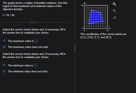 Solved The Graph Shows A Region Of Feasible Solutions Use Chegg
