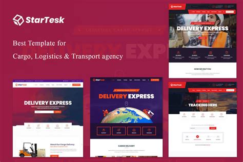 startesk 物流与运输 html5 模板 魔棒网