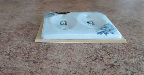 Nos Delft Blue Style Switch Plate Cover White With Blue Etsy