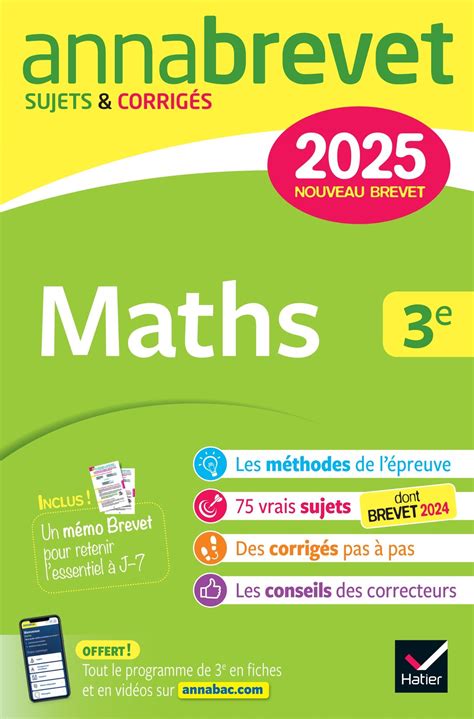 Annales du brevet Annabrevet Maths e Nouveau brevet 電子書籍 作Bernard Demeillers EPUB