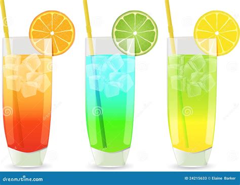 Highball Cocktail Set Stock Vector Illustration Of Yellow 24215633