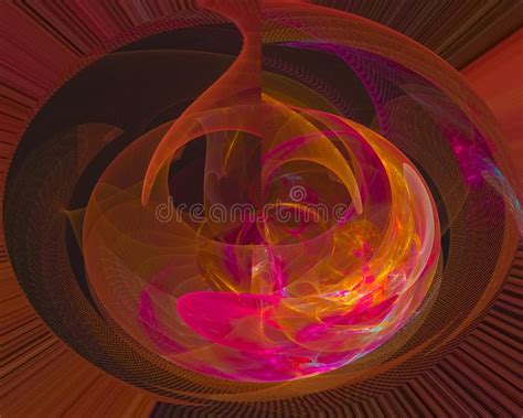 Abstract Digital Fractal Soft Shiny Card Fantasy Design Wave Render