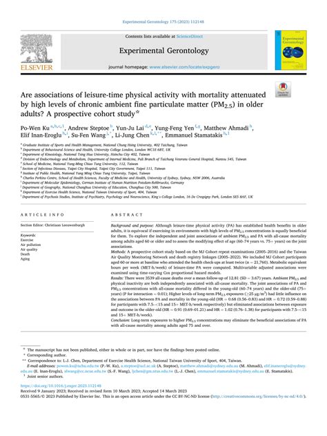 Pdf Are Associations Of Leisure Time Physical Activity With Mortality