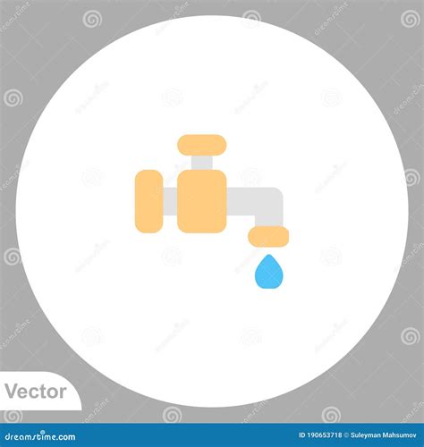 Symbole De Signe Dicône De Vecteur De Robinet Illustration De Vecteur