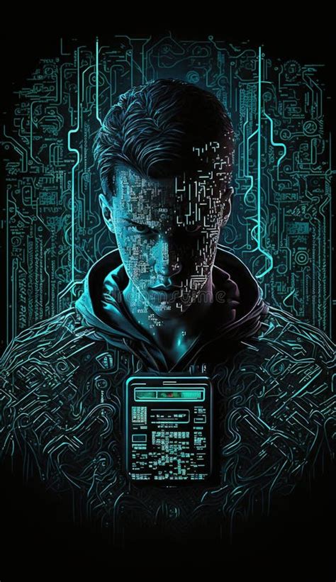 A Hacker Image Technologic Image Generative Ai Stock Illustration