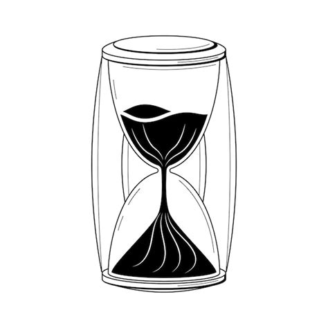 Premium Vector Abstract Hand Drawn Hourglass With Sand Doodle Concept