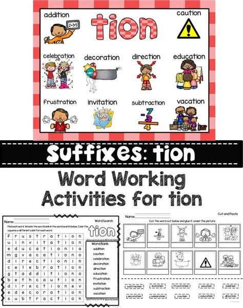 Suffixes Tion And Sion Worksheets