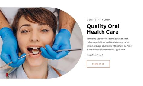 Quality Oral Health Care Css Template By Nicepage