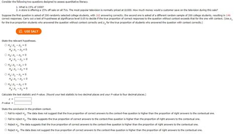 Solved Consider The Following Two Questions Designed To Chegg