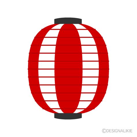 紅白提灯イラストのフリー素材｜イラストイメージ