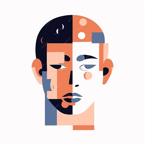 Premium Vector People Head Abstract Illustration Mix Skin Color