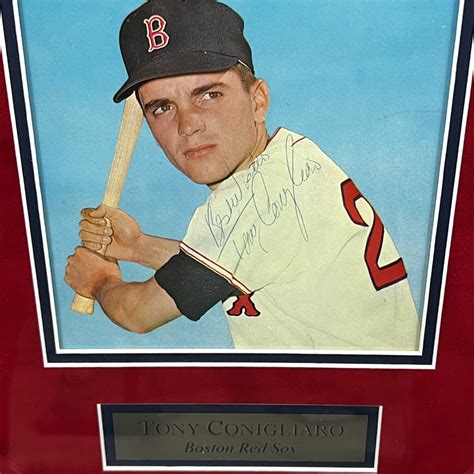 Tony Conigliaro Boston Red Sox Signed Photograph Framed