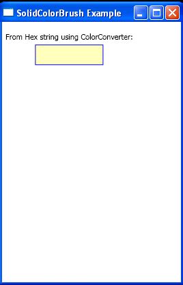 From A Hex String Using ColorConverter Color Windows Presentation