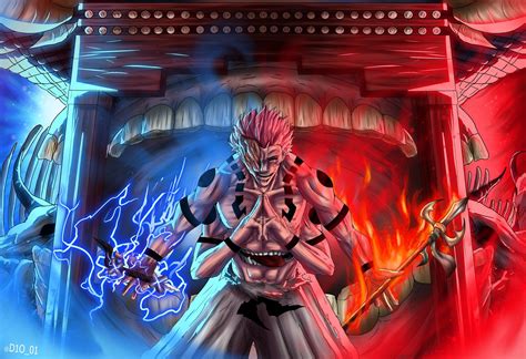 Ryomen Sukuna Original Form Color By D1o 01