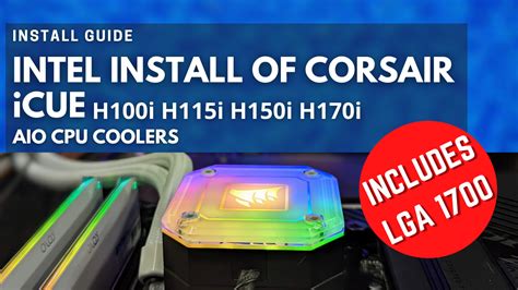 Install CORSAIR ICUE Elite Capellix Intel CPUs Kleebz