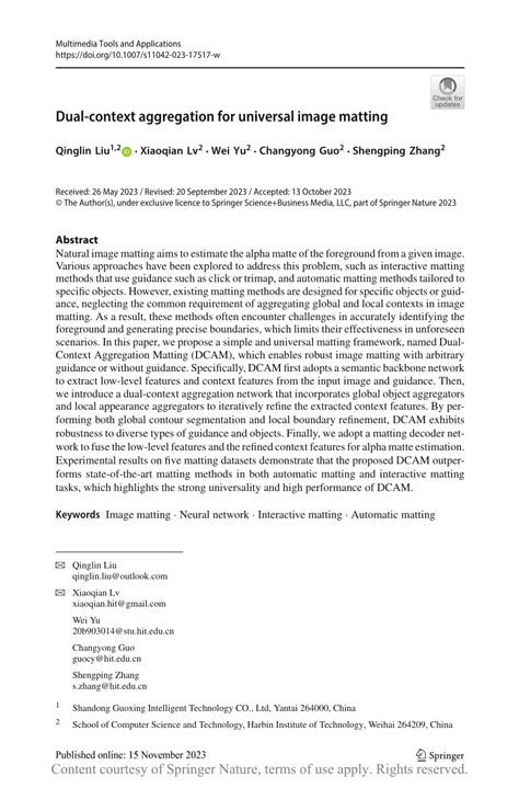 Dual Context Aggregation For Universal Image Matting
