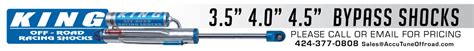 King Bypass Shocks Pretuned Accutune Off Road
