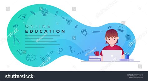 Online Education Self Learning Concept Vector Stock Vector Royalty Free Shutterstock