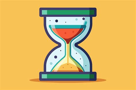 Premium Vector Colorful Hourglass Illustration With Sand Flowing Down