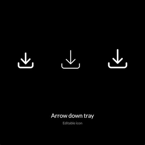 Premium Vector Vector Illustration Of An Arrow Pointing Down To A Tray