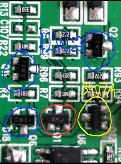 Can Anyone Identify The Transistors Or Mosfets Circled In The Picture