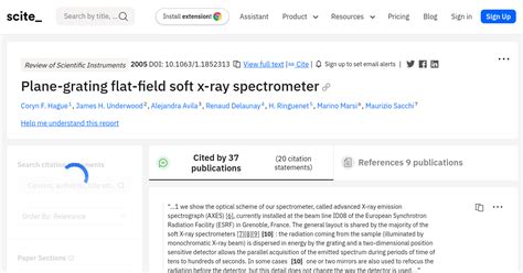 Plane Grating Flat Field Soft X Ray Spectrometer [scite Report]