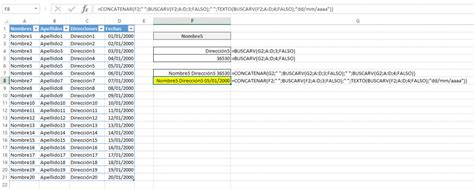 CONCATENAR en Excel fácil y con ejemplos BUSCARV