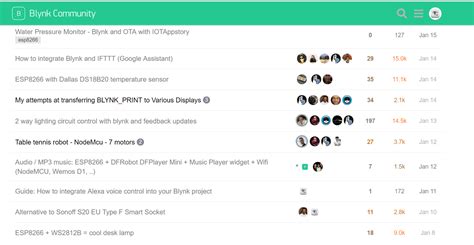 Blynk Forum Ui Missing Avatars Now OK Solved