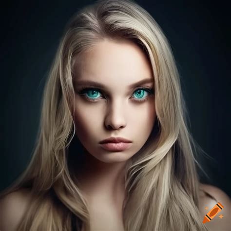 Portrait Of A Model With Big Green Eyes On Craiyon