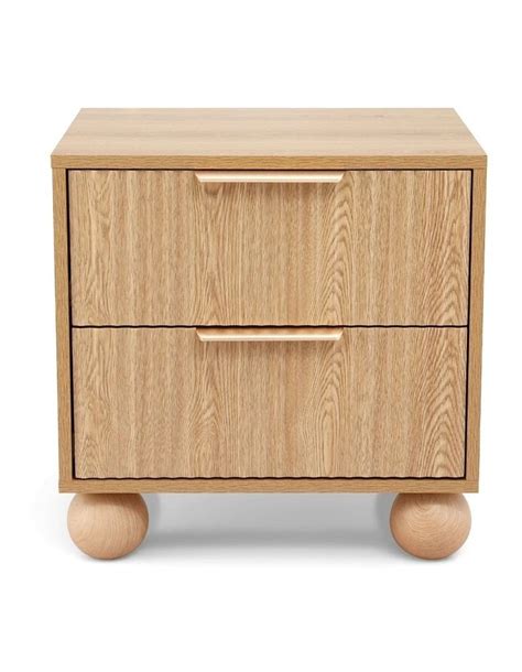 Artiss Rattan Bedside Table 2 Drawers In Pine Myer
