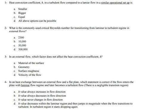 Solved Thermodynamics Heat Transfer Each Question Has