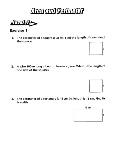 Area And Perimeter Homework Pdf