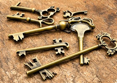Antique Skeleton Keys Stock Illustration Illustration Of Wood 291533783