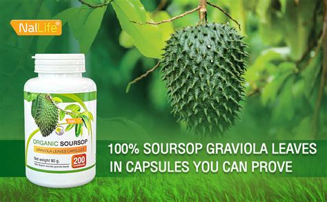 Nallife Organic Soursop Graviola Leaves 200 Capsules