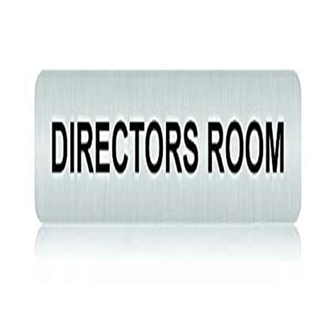 Stainless Steel Silver And Black Directors Room Signage Board Shape