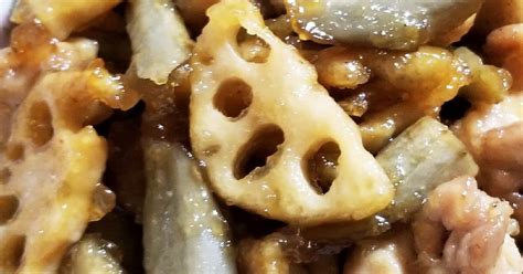 鶏肉とレンコン甘辛炒め By Judyご飯 【クックパッド】 簡単おいしいみんなのレシピが369万品