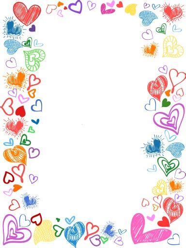 Hojas Decoradas De Corazón Para Imprimir
