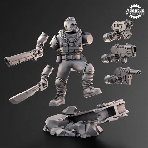 3d Printable Commander Spectre Regiment Imperial Guard By Adeptus